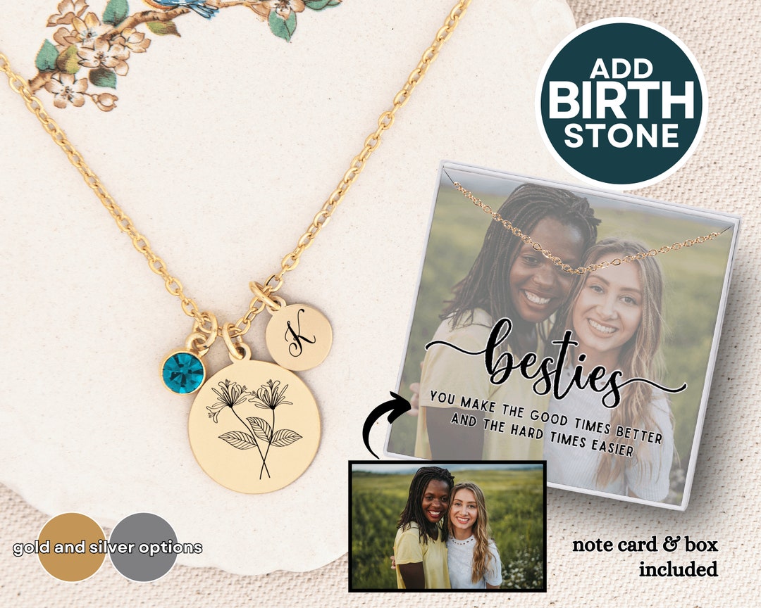 Besties Necklace, Gift for Best Friend, BFF Friendship Jewelry, Besties ...