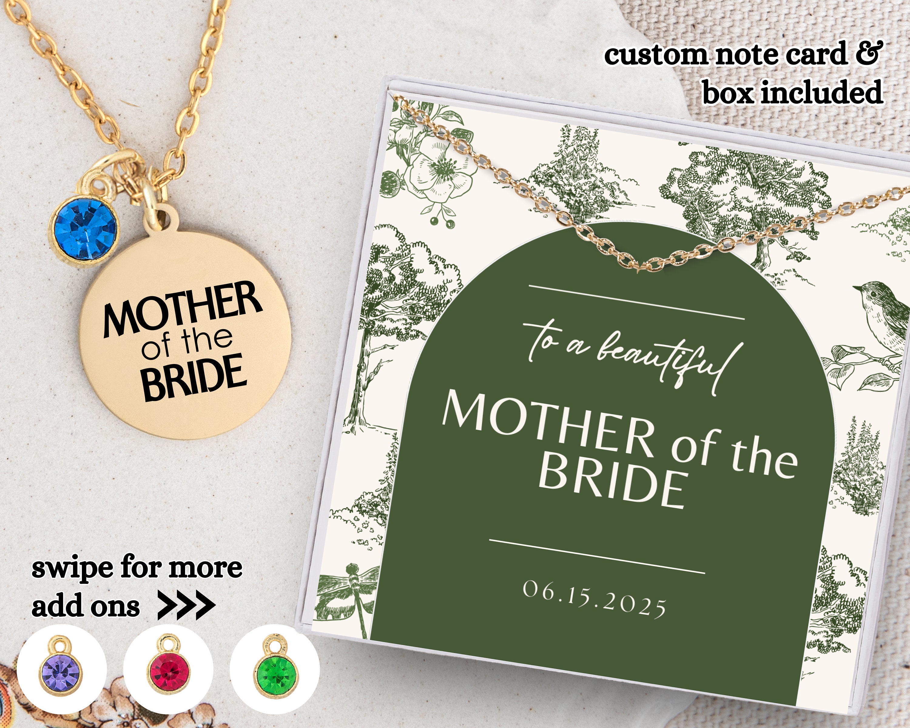 Mother of the Bride Necklace, Mother of the Bride Gift, MOB Necklace ...