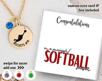 Graduation Softball Gifts, Gift for Softball Players, Softball Necklace ...