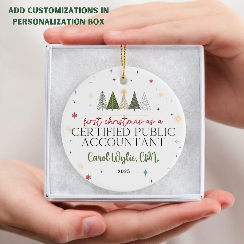 Certified Public Accountant Ornament, CPA Exam Congratulations ...