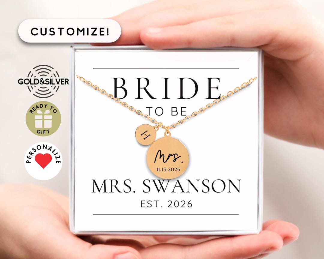 BRIDE TO BE Necklace, Future Bride Jewelry, Future Mrs. Bridal Gift ...