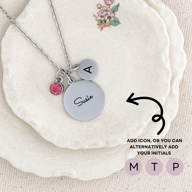 Personalized Birthday Necklace, Milestone Jewelry Gift, Custom Name ...