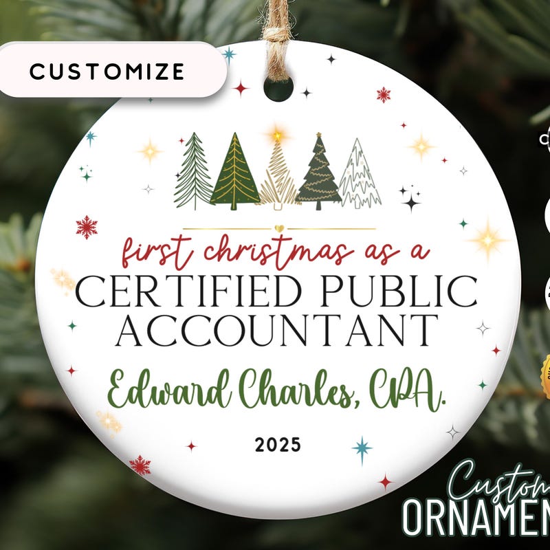 Accountant Xmas Ornaments - Etsy