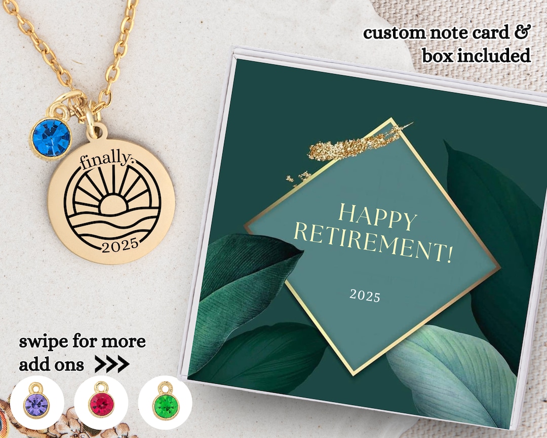 Retirement Necklace, Happy Retirement, Retired Gifts, Retirement Gifts ...