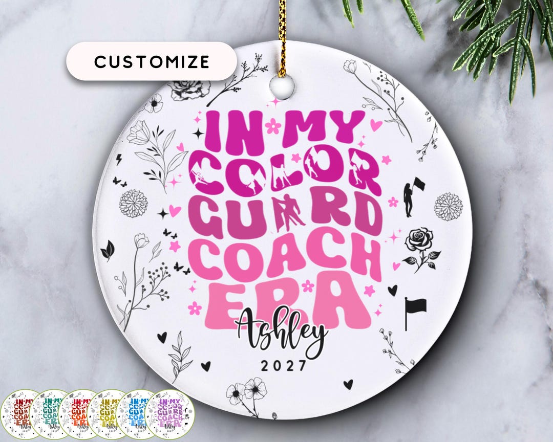 Color Guard Ornament, in My Color Guard Era, Color Guard Coach Gift ...