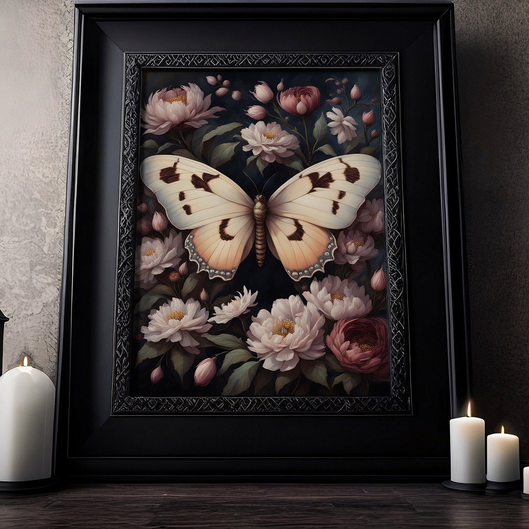 Butterfly in the Flower Field: Vintage Poster, Insects, Butterfly ...