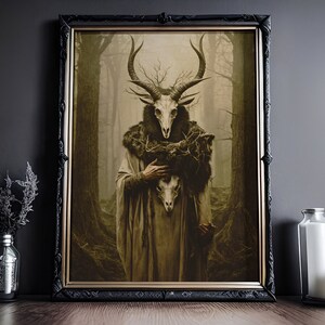 Druid in the Dark Forest: Vintage Poster, Dark Arts, Gothic Occult ...