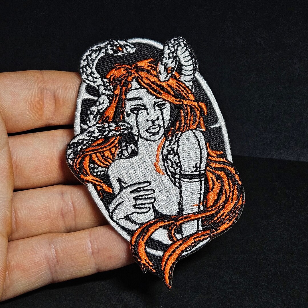 Snake Woman Dark Patch: Embroidered Patch, Witches, Witchy, Witchcraft ...
