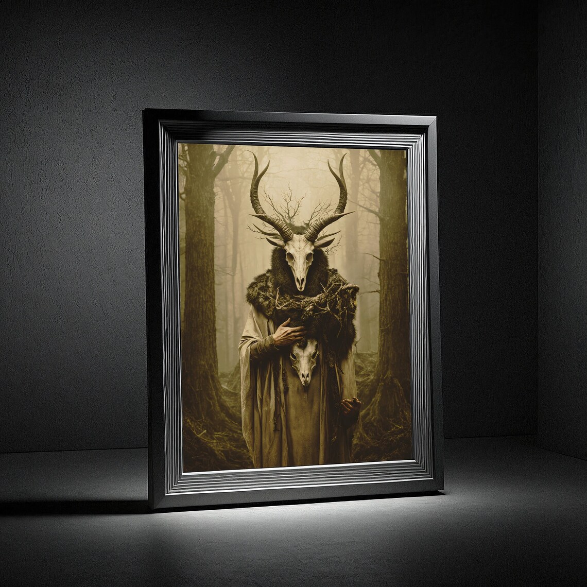 Druid in the Dark Forest: Vintage Poster, Dark Arts, Gothic Occult ...