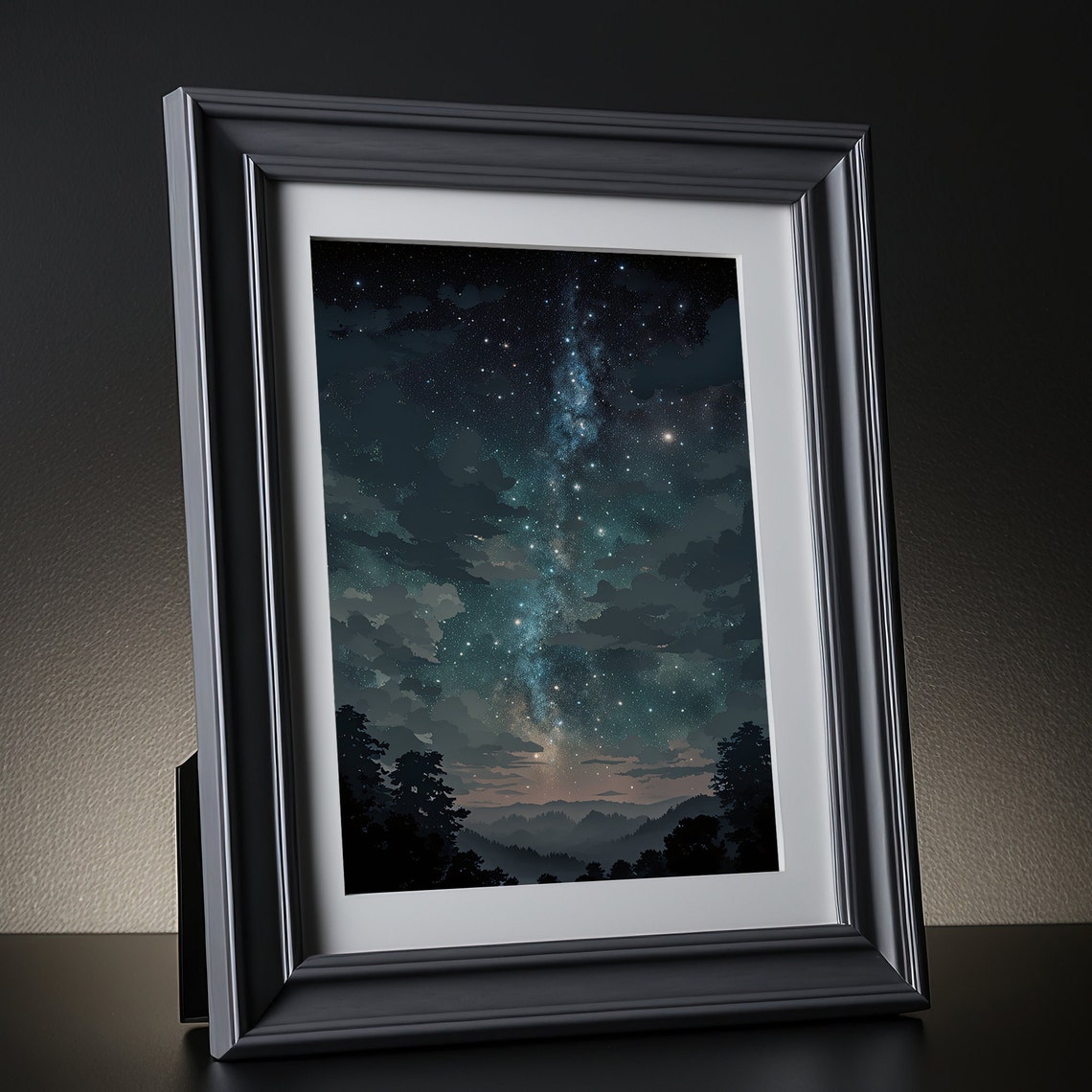 Glowing Starry Sky: Celestial Witchy, Magical Drawing, Vintage Poster ...