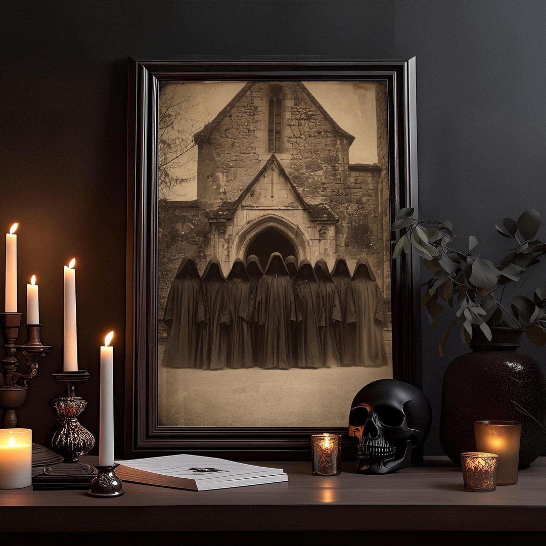 The Mysterious Sect: Horror Vintage Poster, Dark Arts, Gothic Occult ...