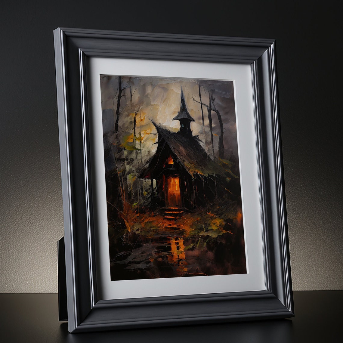 Witch's Hut in the Forest Oil Painting: Witchcraft, Witchy Poster ...