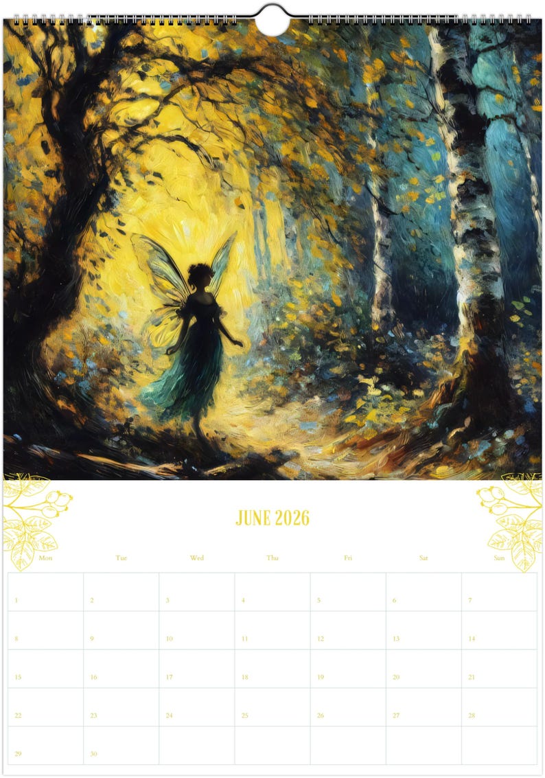 Fairies Oil Style Wall Calendar 2026: Magical Fantasy Oil Paintings ...