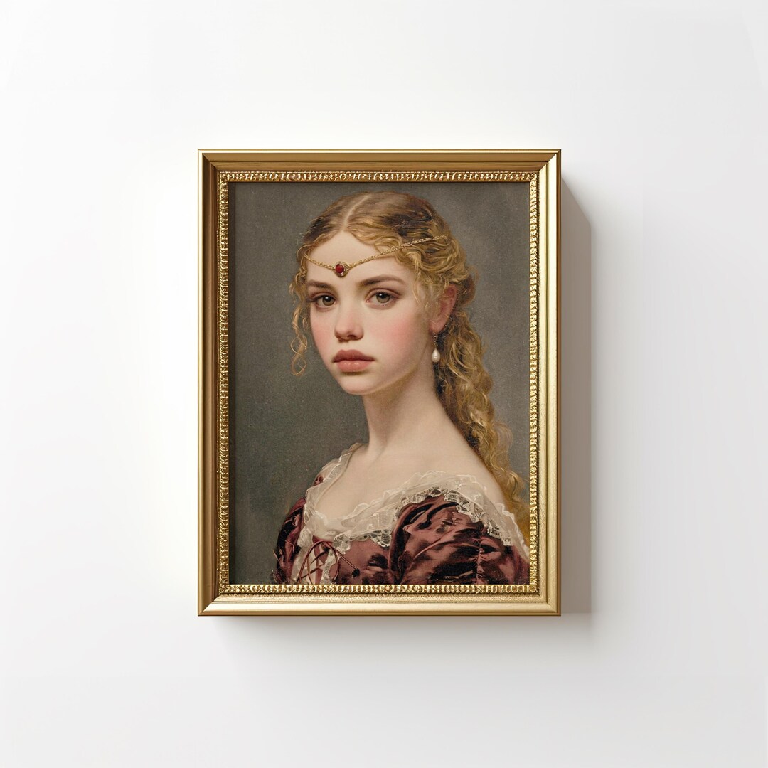 Princess Victoria Portrait Painting: Victorian Decor, Baroque Print ...