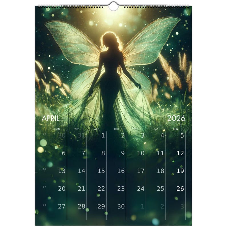 Fairy Wall Calendar 2026 With Enchanting Fairy Motifs in Mystical ...