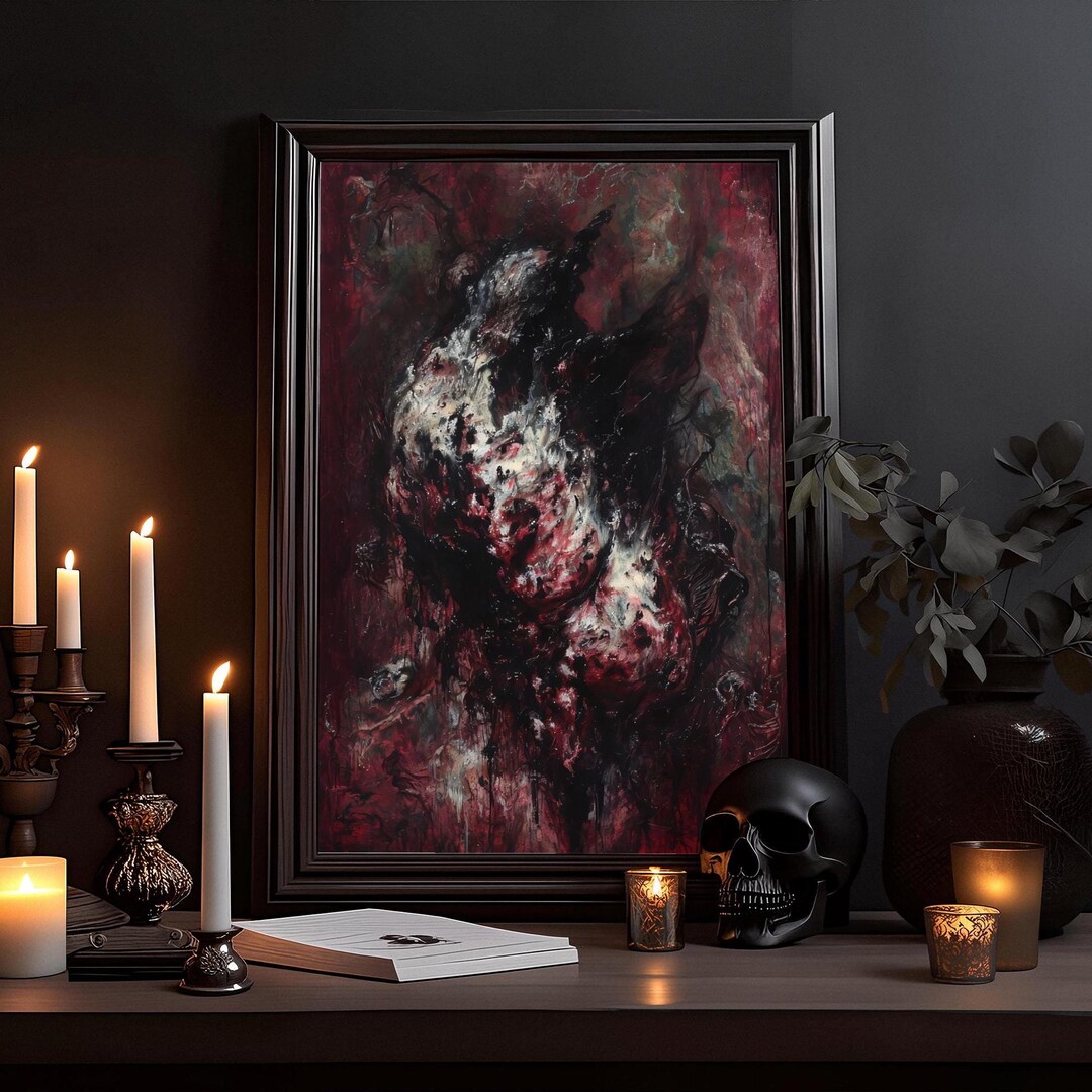 The Sacrifice Art Print: Abstract Horror Art Painting, Gothic, Dark Art ...
