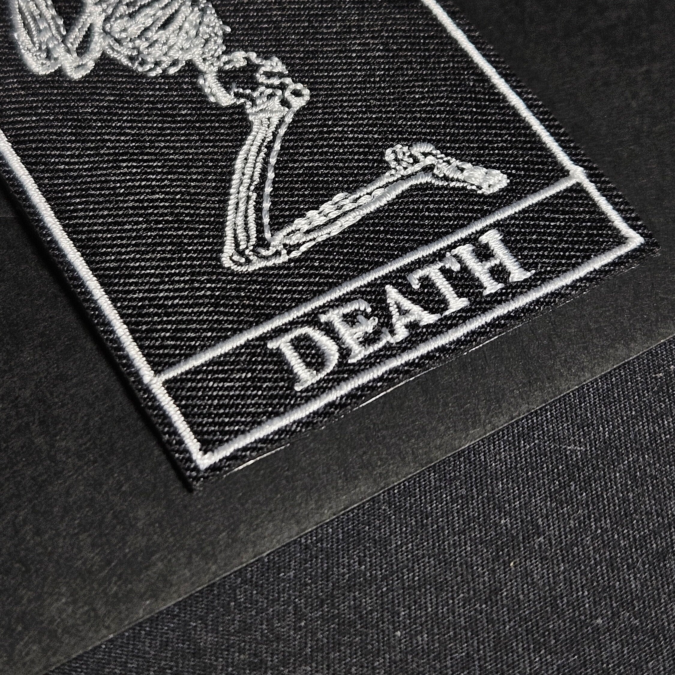 Death Tarot Cards Patch: Black Patch, Embroidered, Iron-on Clothing ...
