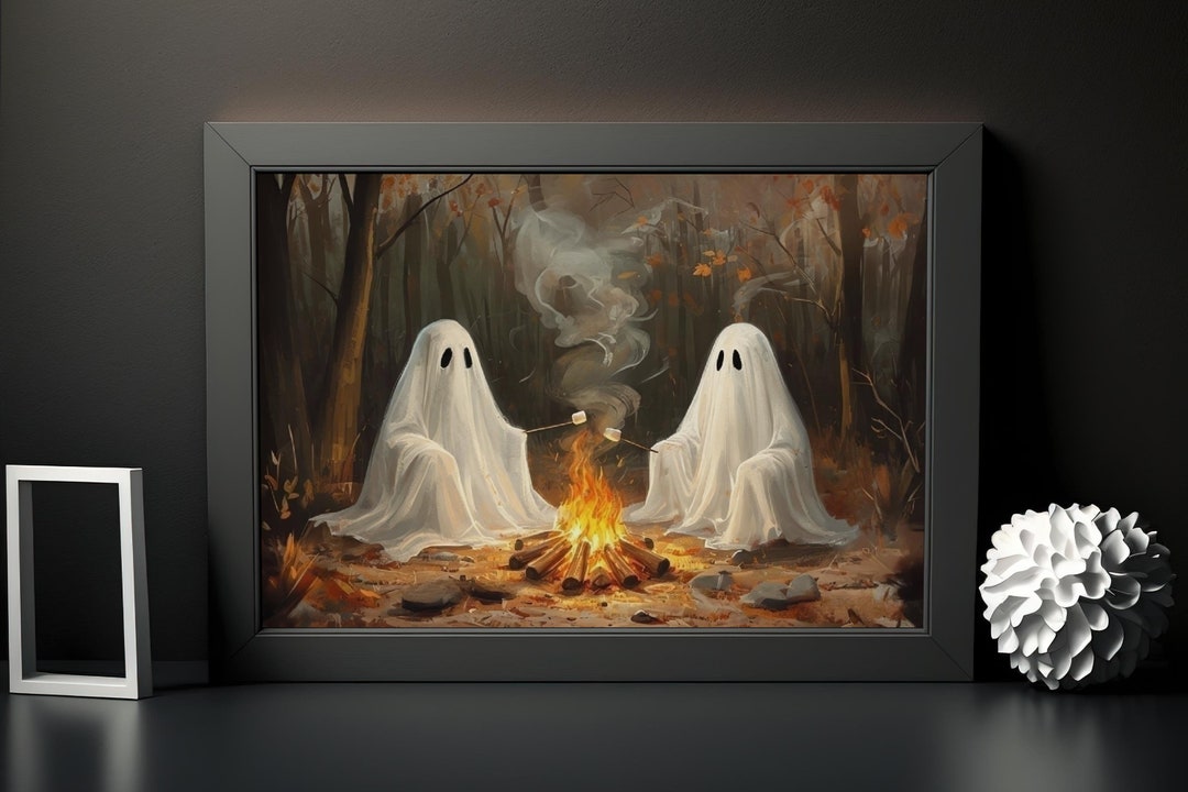 Ghosts Around the Campfire: Art Print, Ghost, Gothic Painting ...