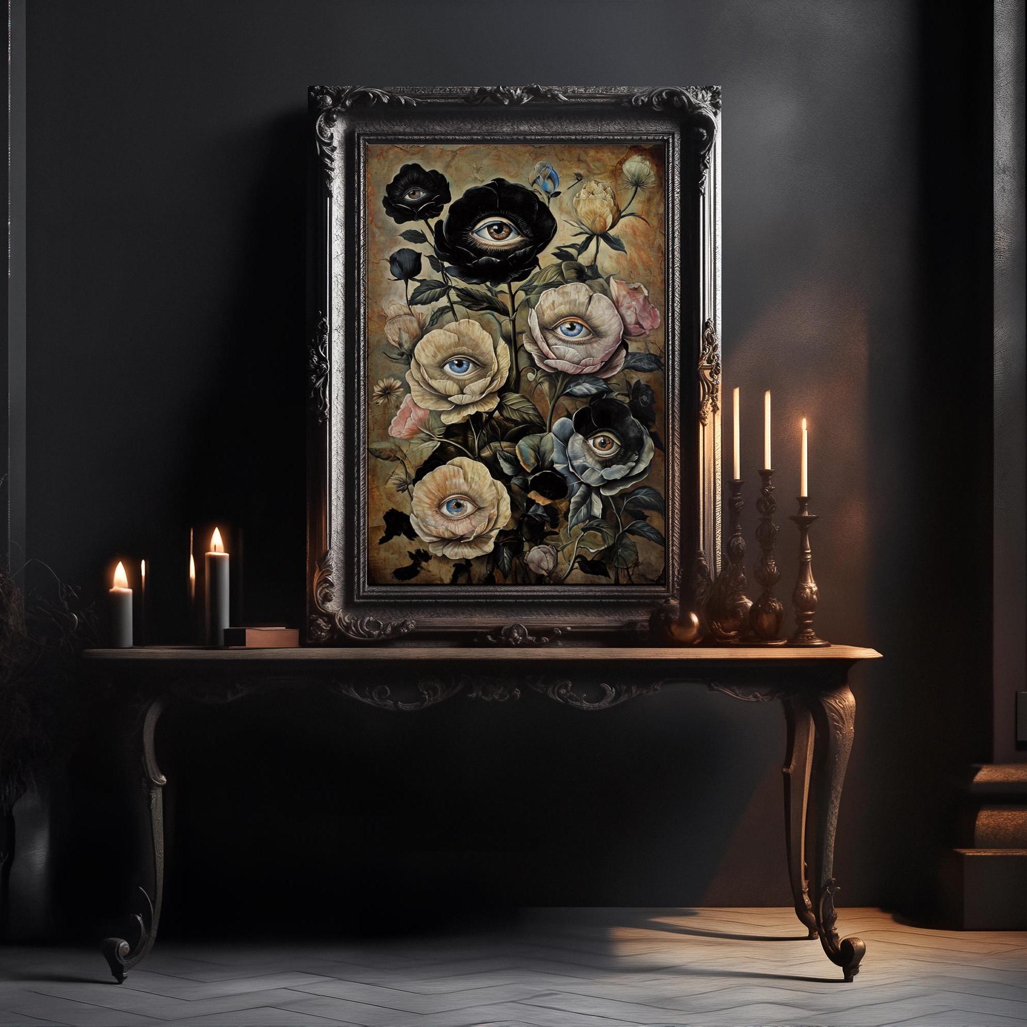 The All-seeing Flowers, Goth Victorian Art, Magical Drawing, Dark ...