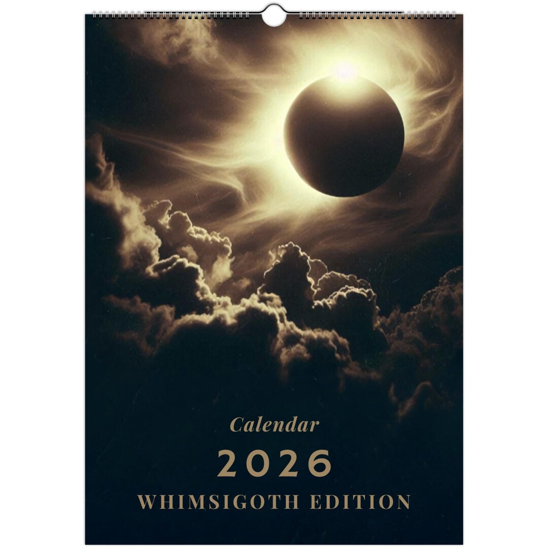 Whimsigoth Calendar 2026 With Mystical Dark-aesthetic Pictures in ...