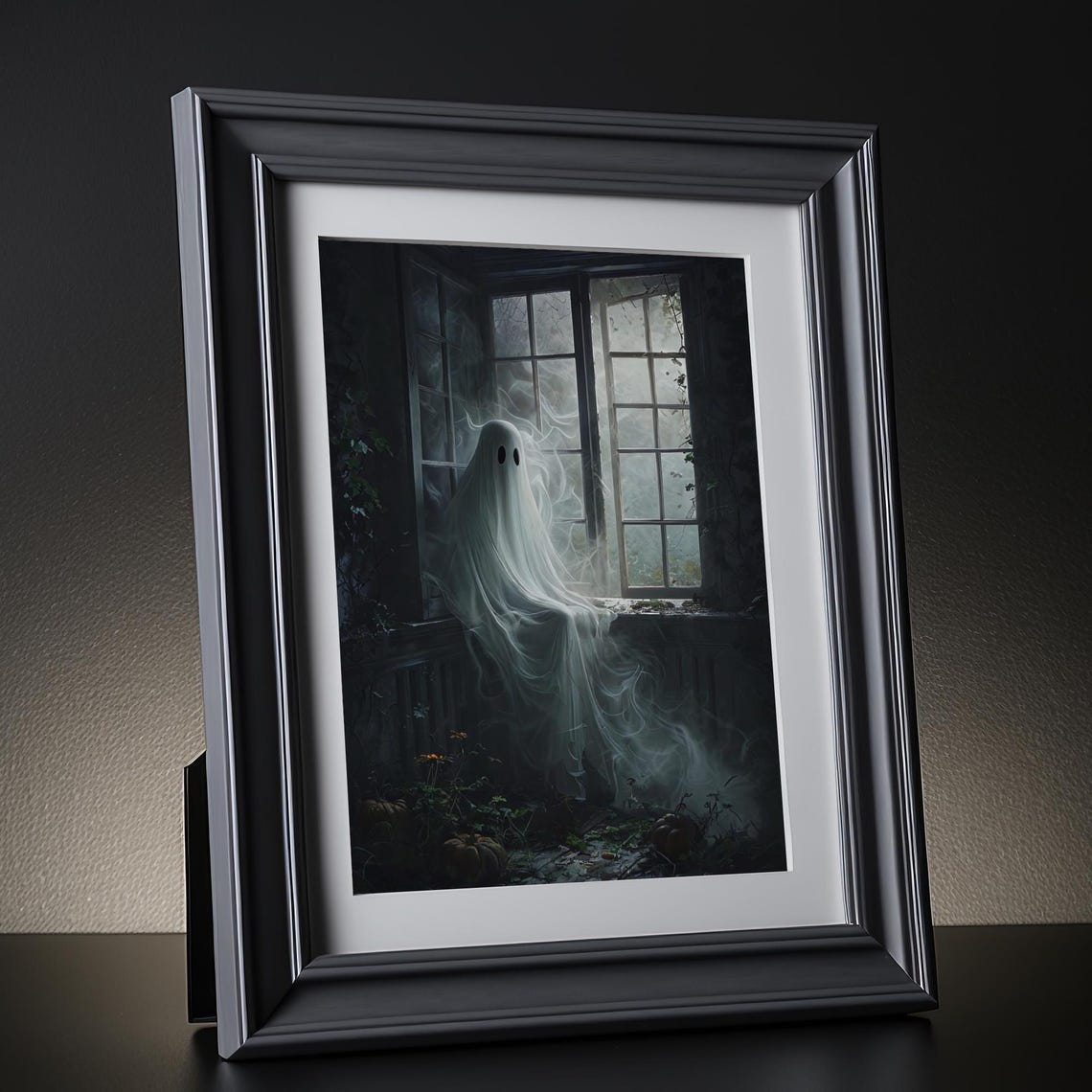 Ghost at the Window: Spooky Art Print, Ghost, Gothic Painting ...