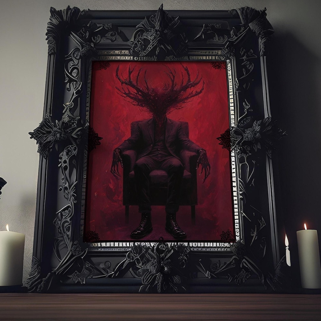 The Creature From Nightmares: Dark Horror Painting, Dark Art Print ...