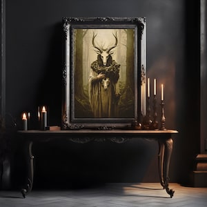 Druid in the Dark Forest: Vintage Poster, Dark Arts, Gothic Occult ...