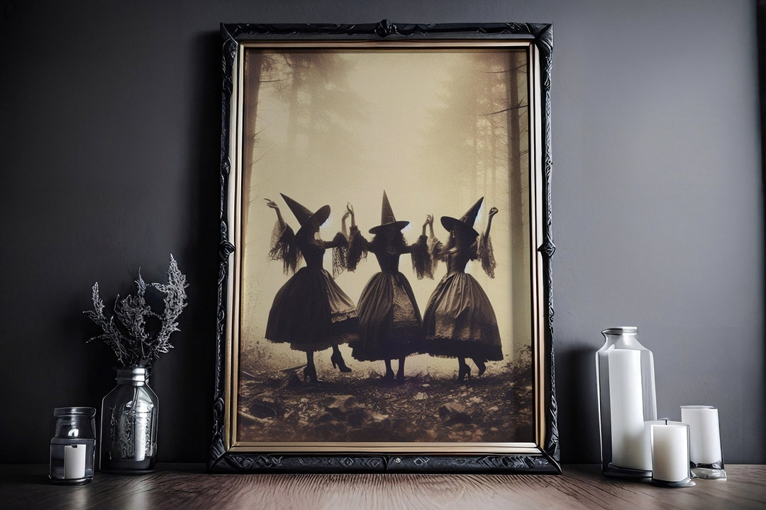 Three Dancing Witches: Witchcraft, Witchy Poster, Witch Painting, Black ...