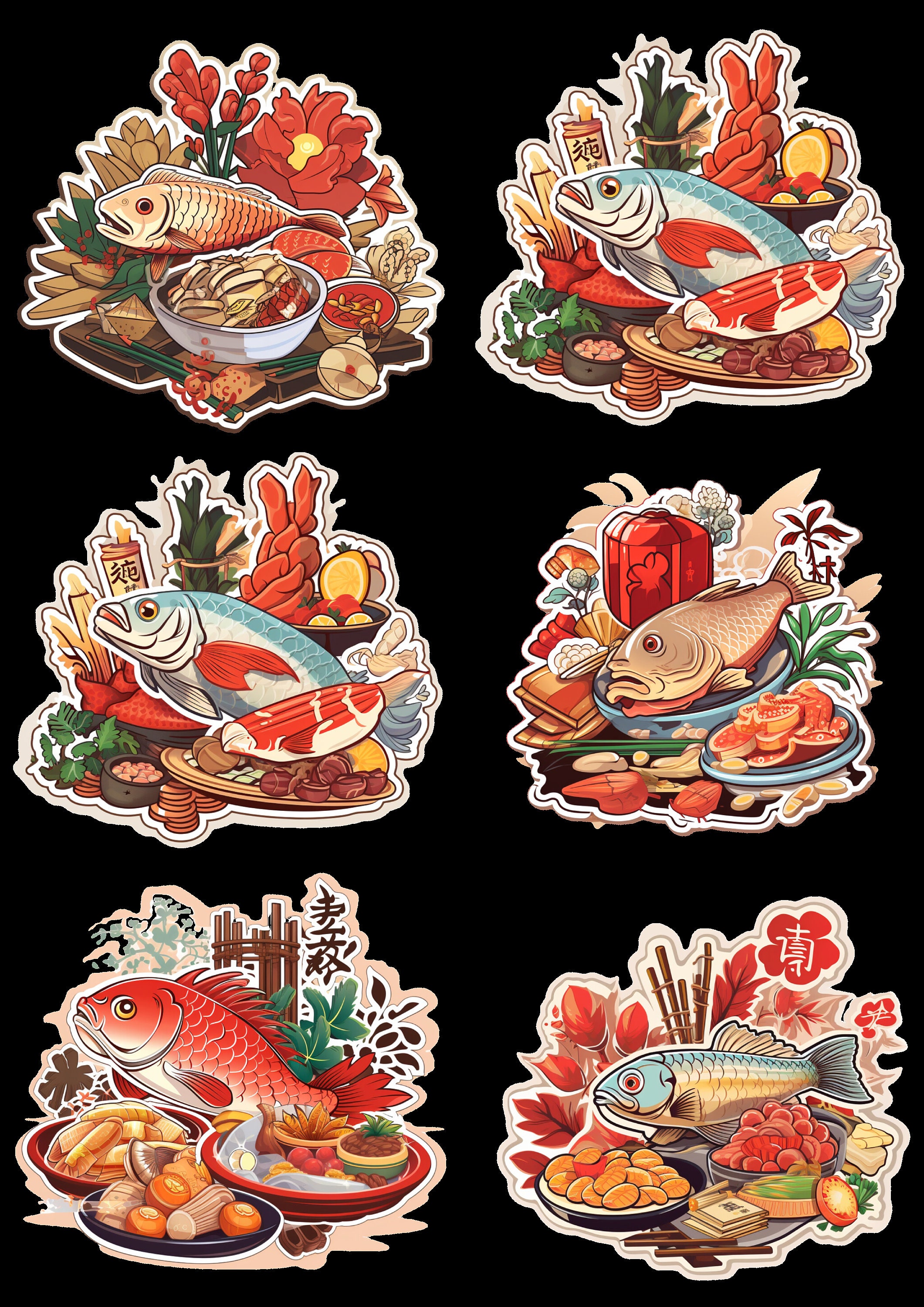 Chinese New Year Stickers | Chinese New Year Sticker Sheet | Lunar New ...