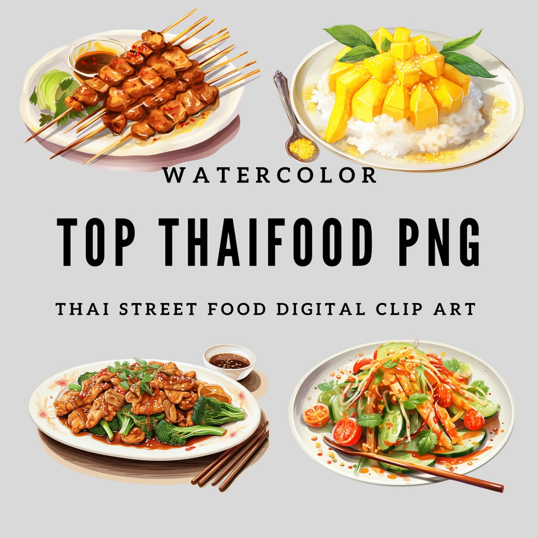 Thai Street Food Digital Clip| Art - Southeast Asian Cuisine Graphics ...