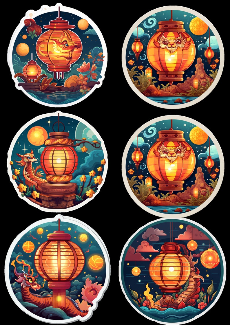 Chinese New Year Stickers | Chinese New Year Sticker Sheet | Lunar New ...