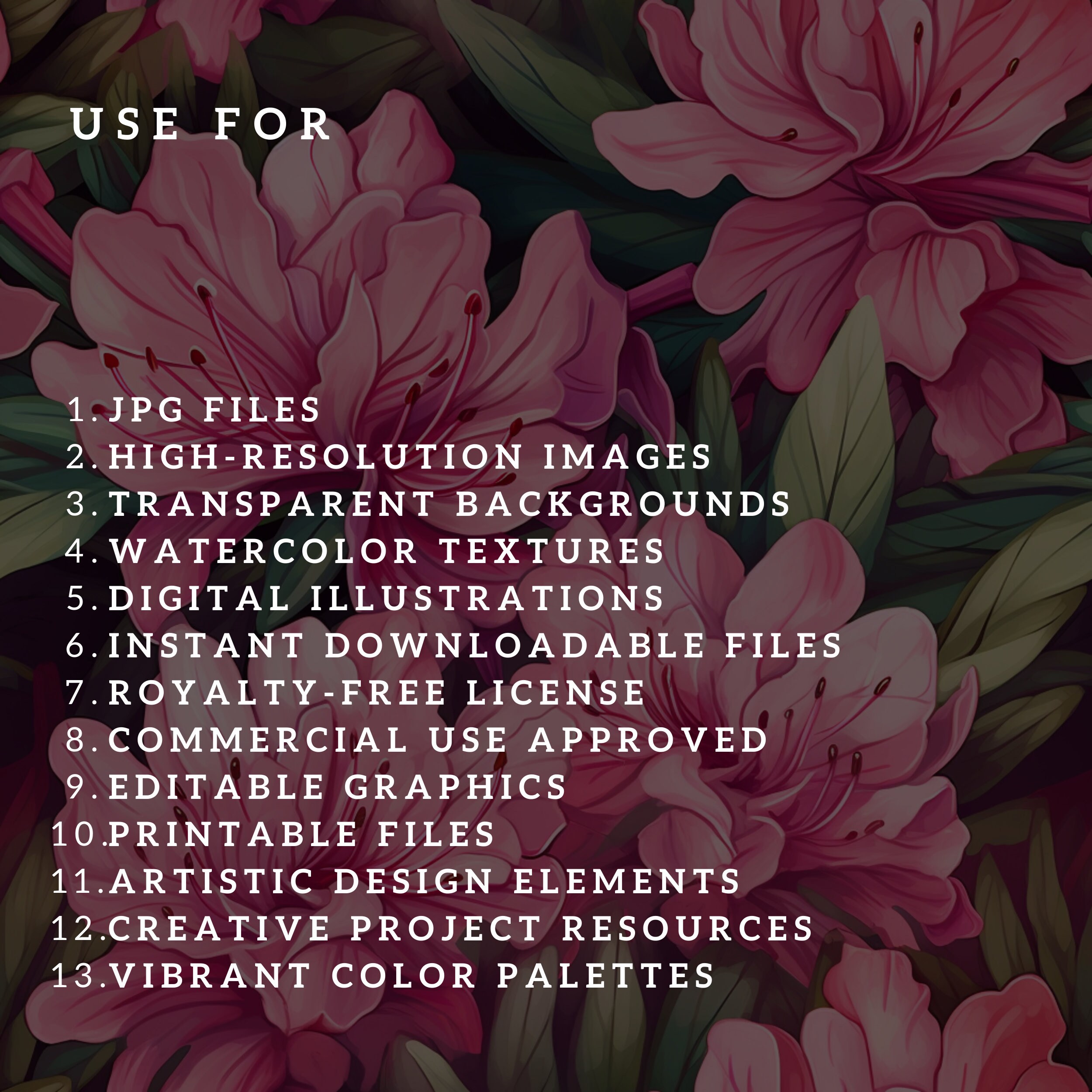 April Flowers Watercolor Clipart | Instant Download | Digital JPG ...