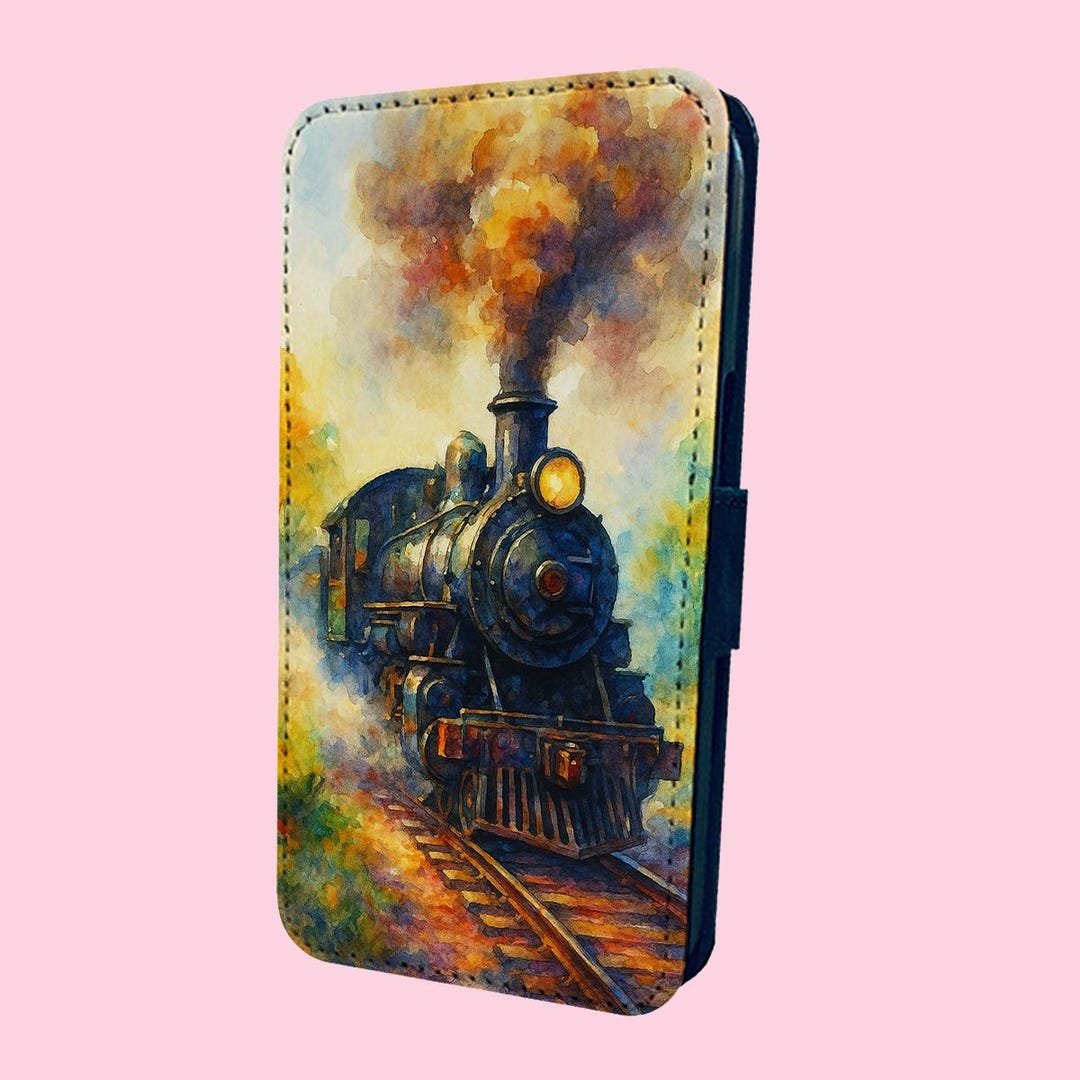 Vintage Steam Train ~ Flip Phone Case for iPhone 16e 16 15 14 13 12 11 ...