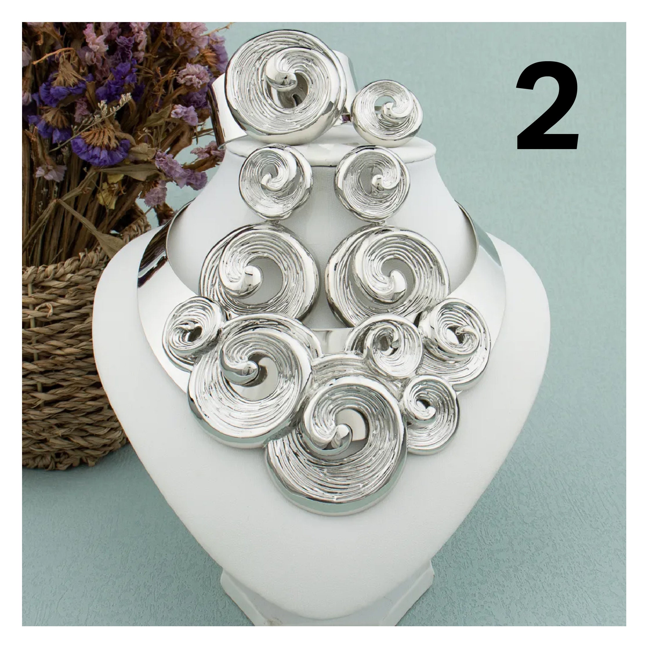 Dubai Big Jewelry Set Design for Women Wedding Bride Necklace Brazili ...