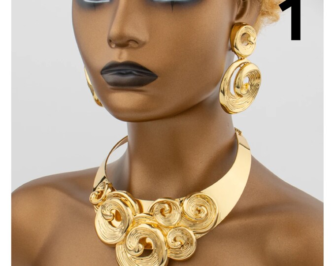 Dubai Big Jewelry Set Design for Women Wedding Bride Necklace Brazili ...