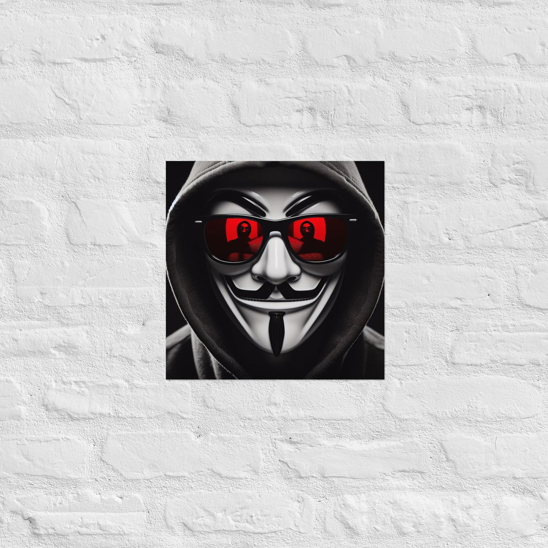 Poster - Anonymous + Sunglasses Anonymous Hacker Nerd Geek Poster ...