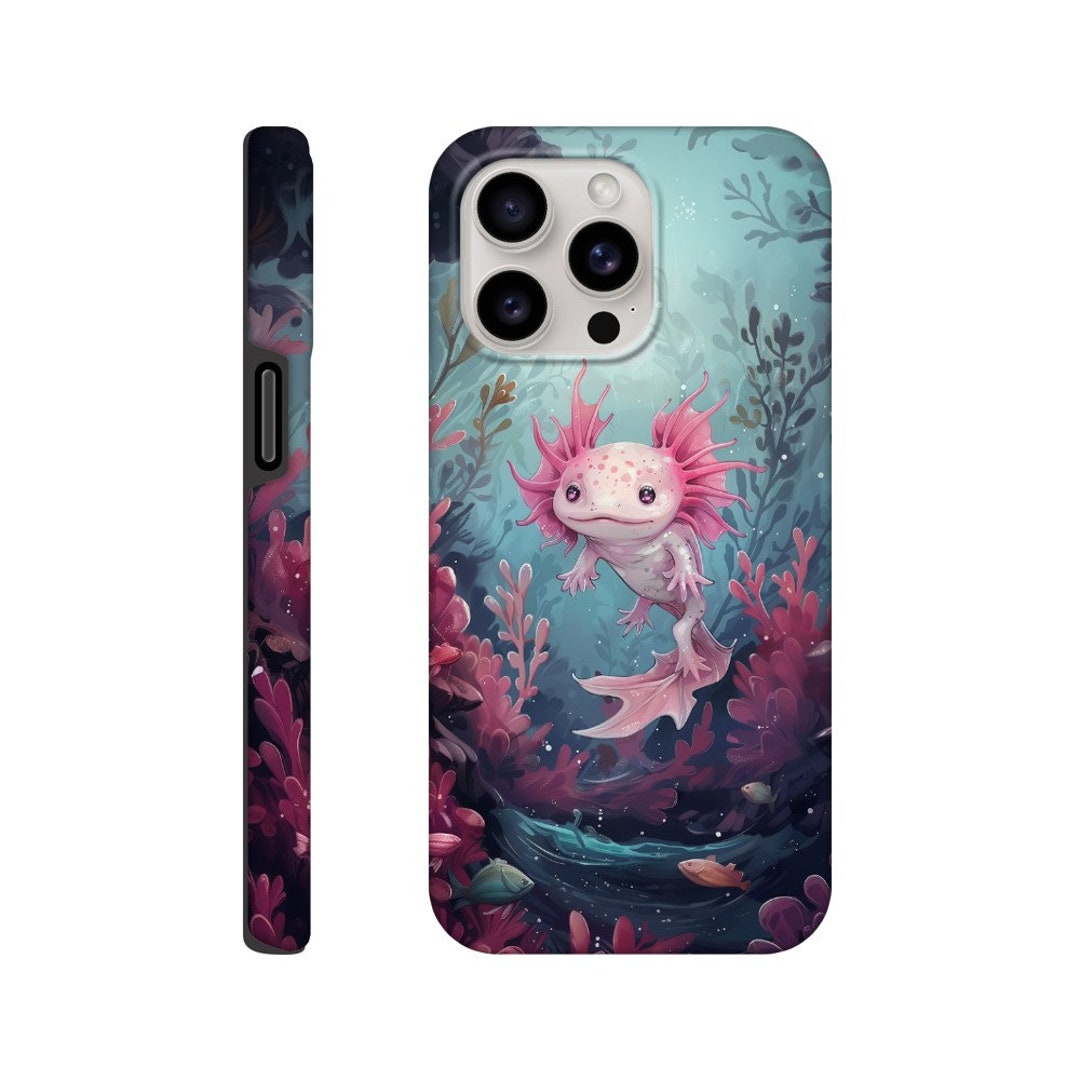 Cheerful Axolotl Phone Case Fits iPhone 15 14 13 and More Gift for Teen ...