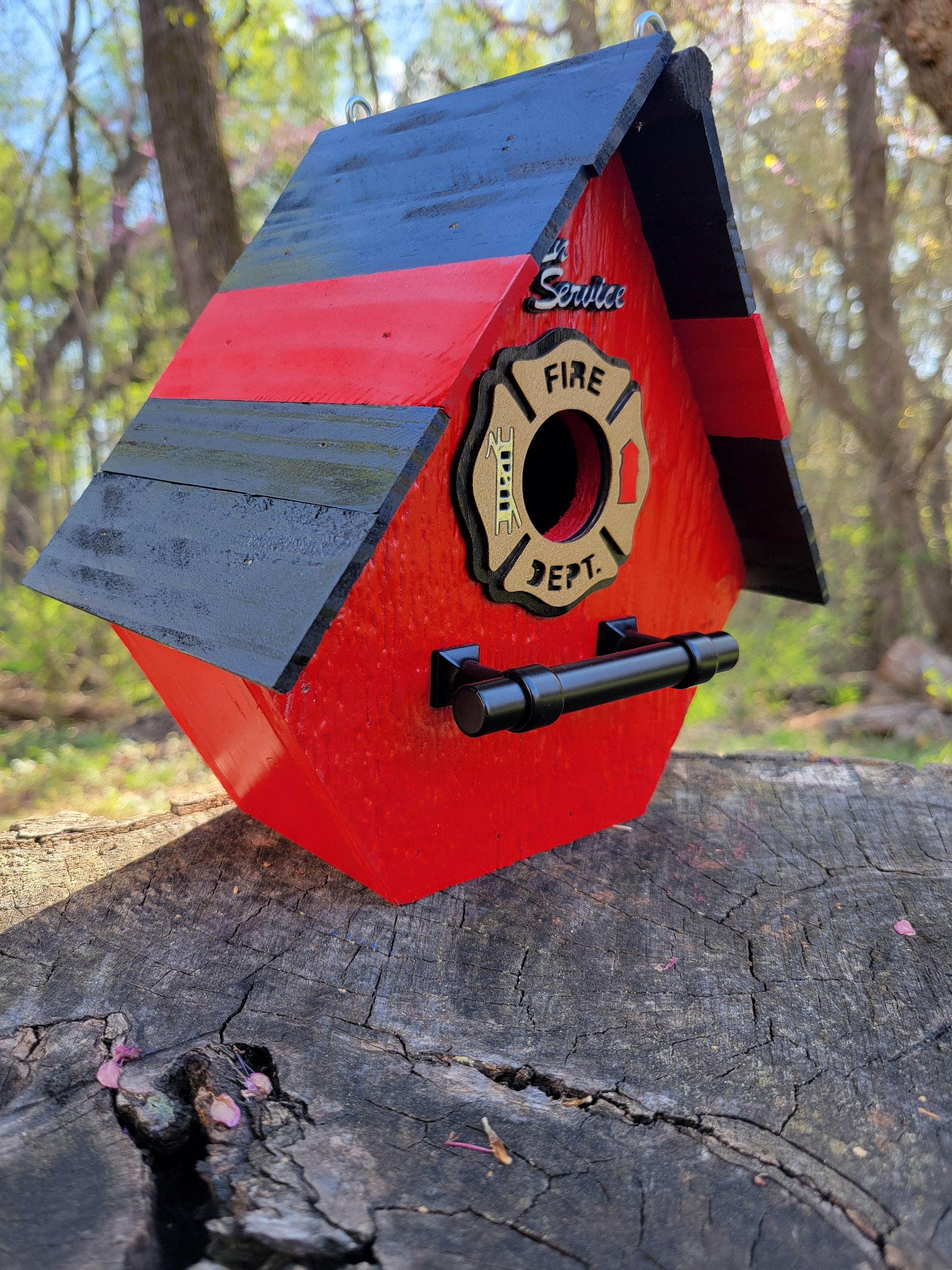 Custom Firehouse Handmade Birdhouse - Etsy