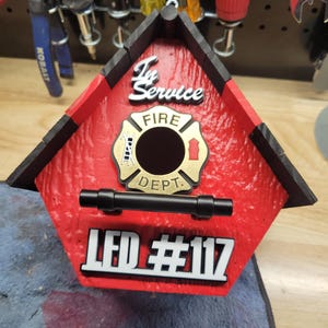 Custom Firehouse Handmade Birdhouse - Etsy
