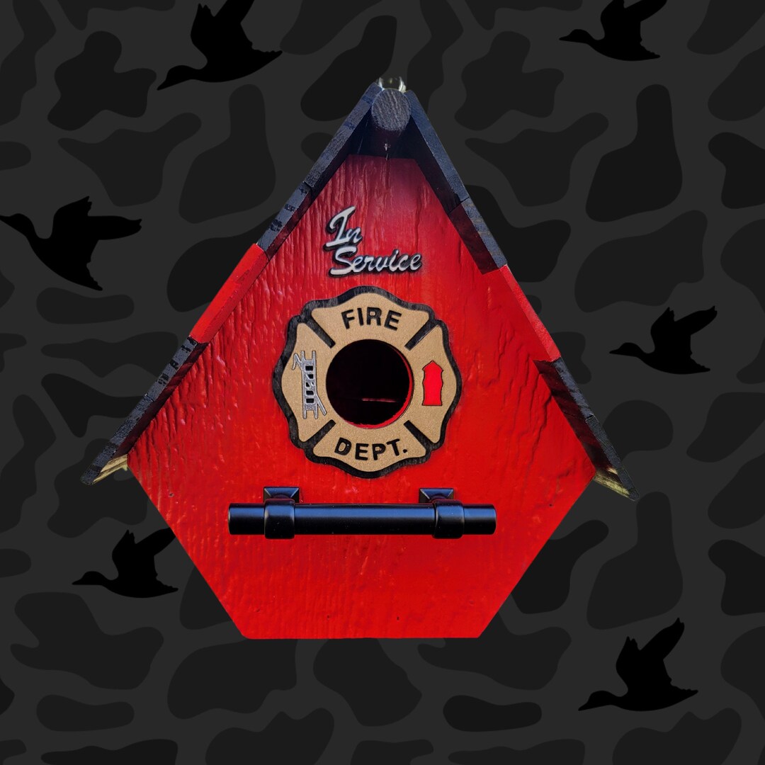Custom Firehouse Handmade Birdhouse - Etsy