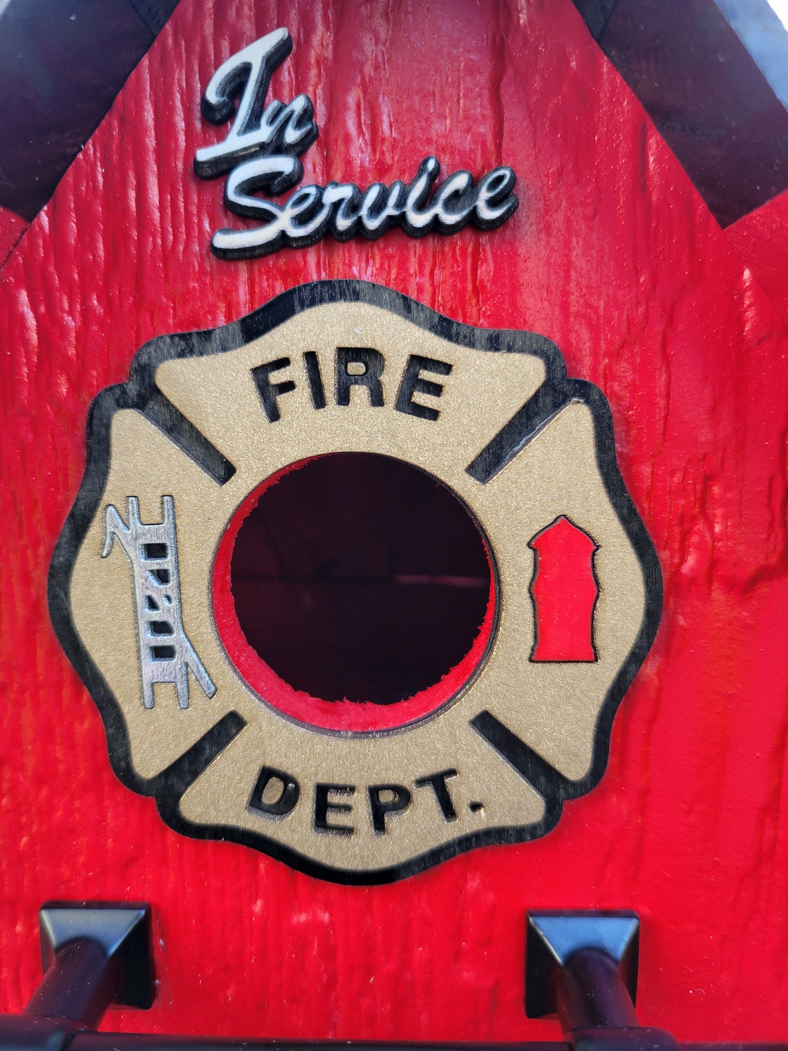 Custom Firehouse Handmade Birdhouse - Etsy