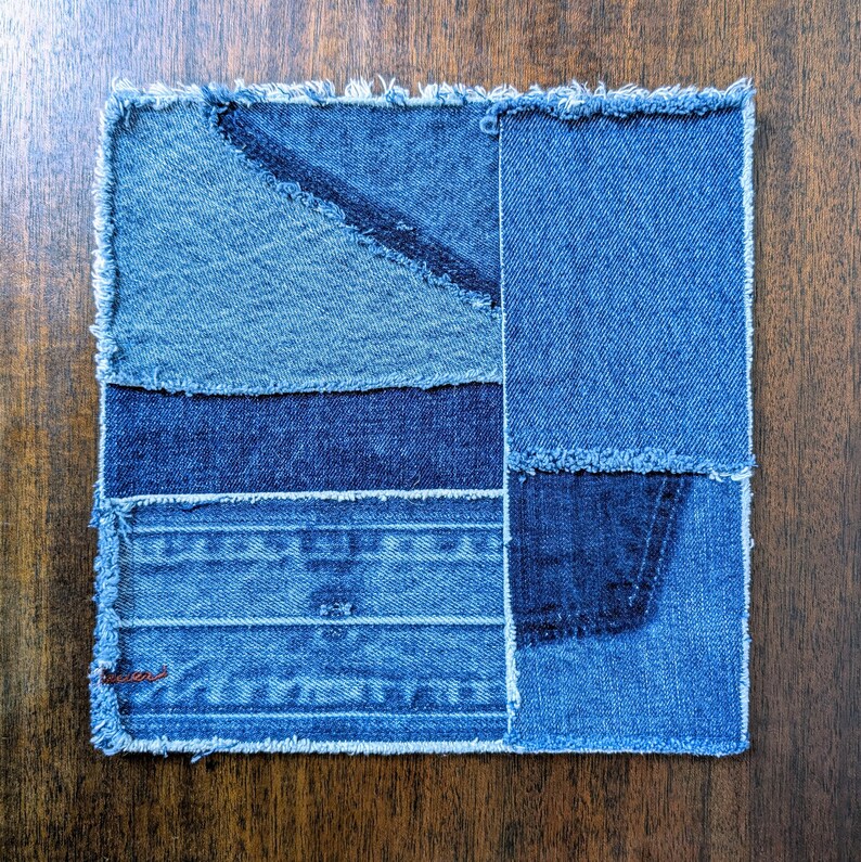 Patchwork, Upcycled Denim Table Runner - Etsy