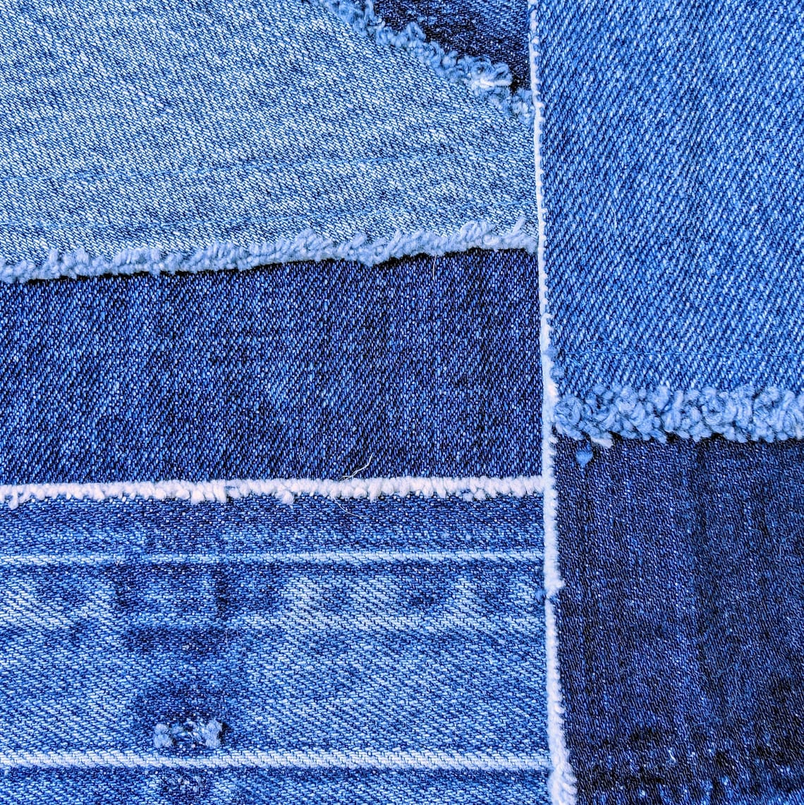 Patchwork, Upcycled Denim Table Runner - Etsy