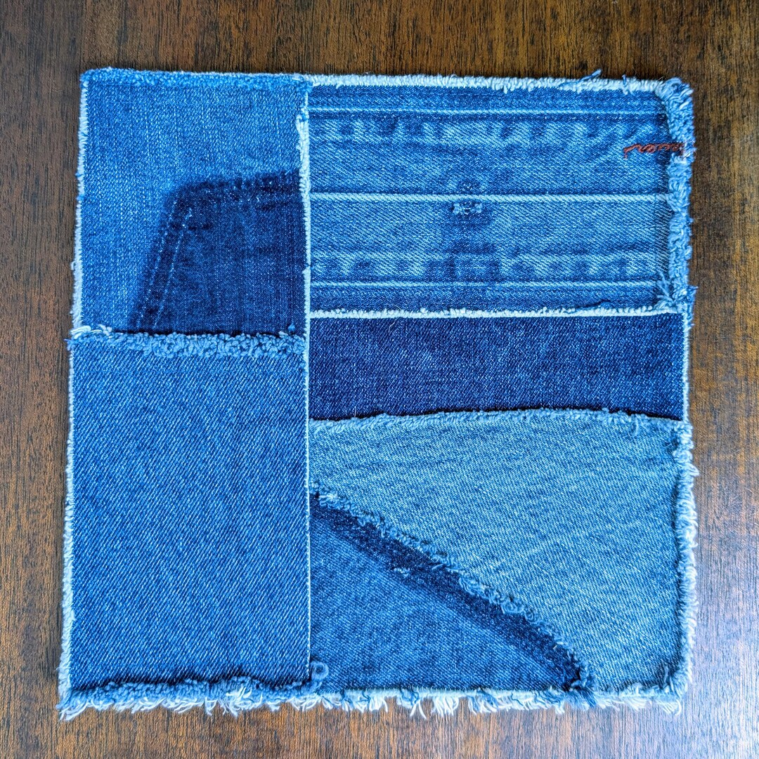 Patchwork, Upcycled Denim Table Runner - Etsy