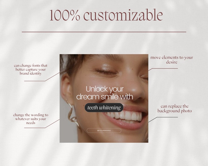 Teeth Whitening Instagram Post Templates, Canva Dentist Flyer Template ...