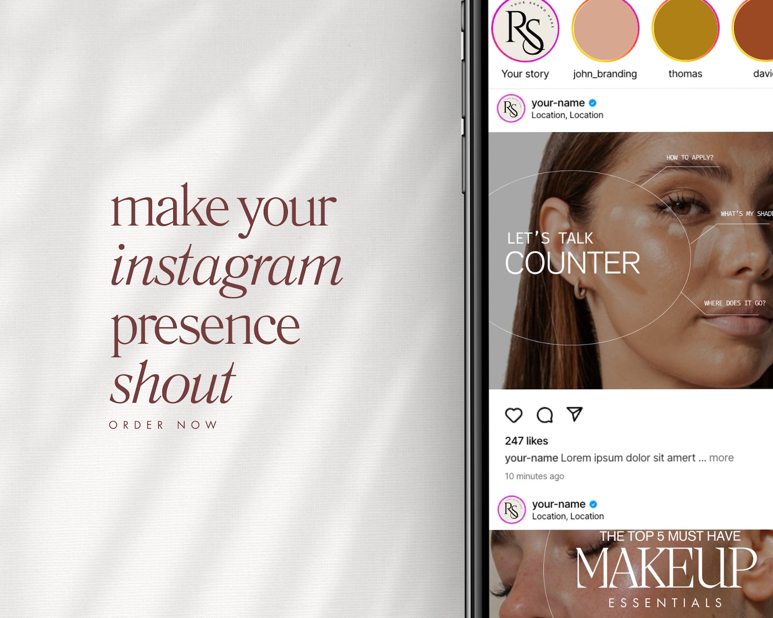 Makeup Artist Instagram Posts, Luxury MUA Templates, Makeup Instagram ...