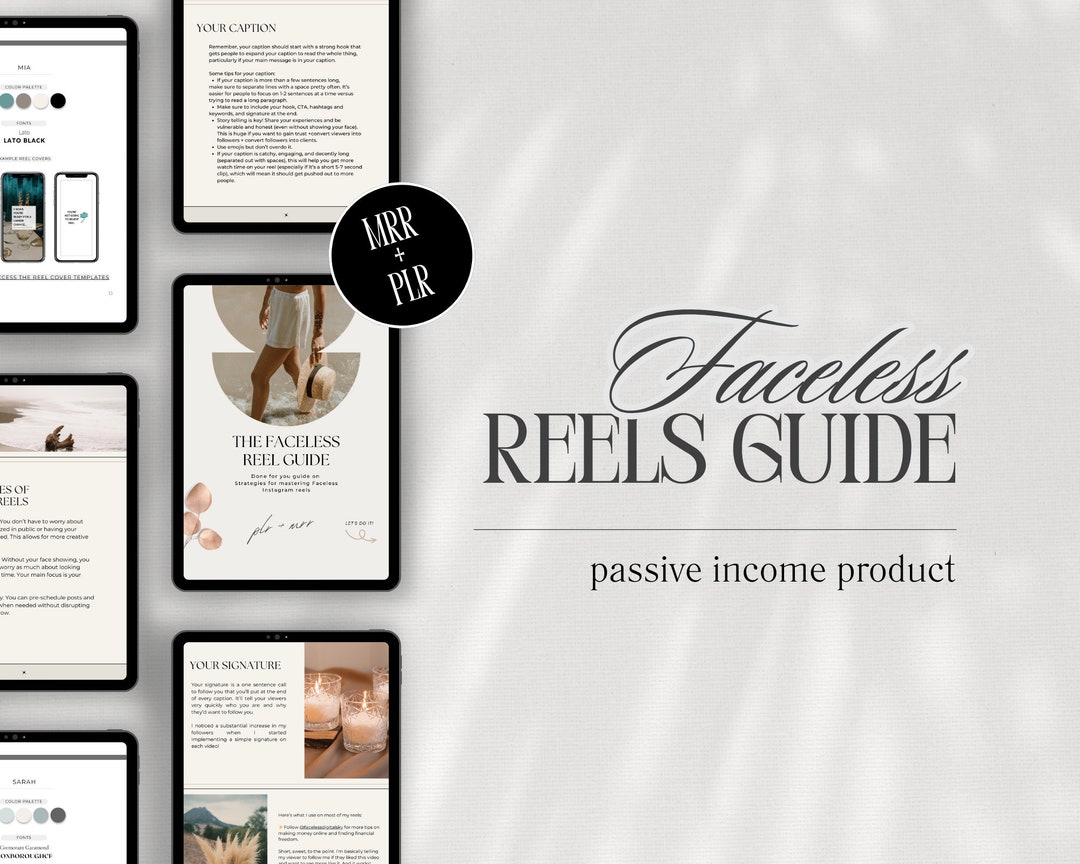 Faceless Instagram Reels Guide, MRR and PLR Digital Marketing Guide ...