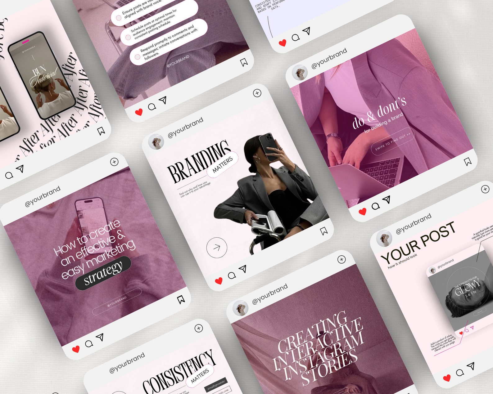 Pink Instagram Template, Digital Marketing Agency Templates Canva Posts ...