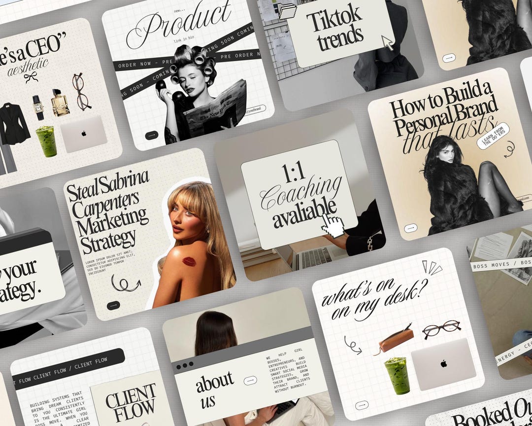 Coaching Instagram Post Templates | 30+ Girl Boss Canva Designs ...