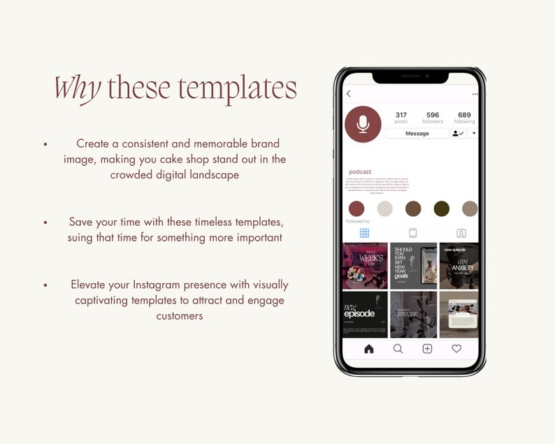 Podcast Instagram Post Templates, Editable Canva Template - Etsy